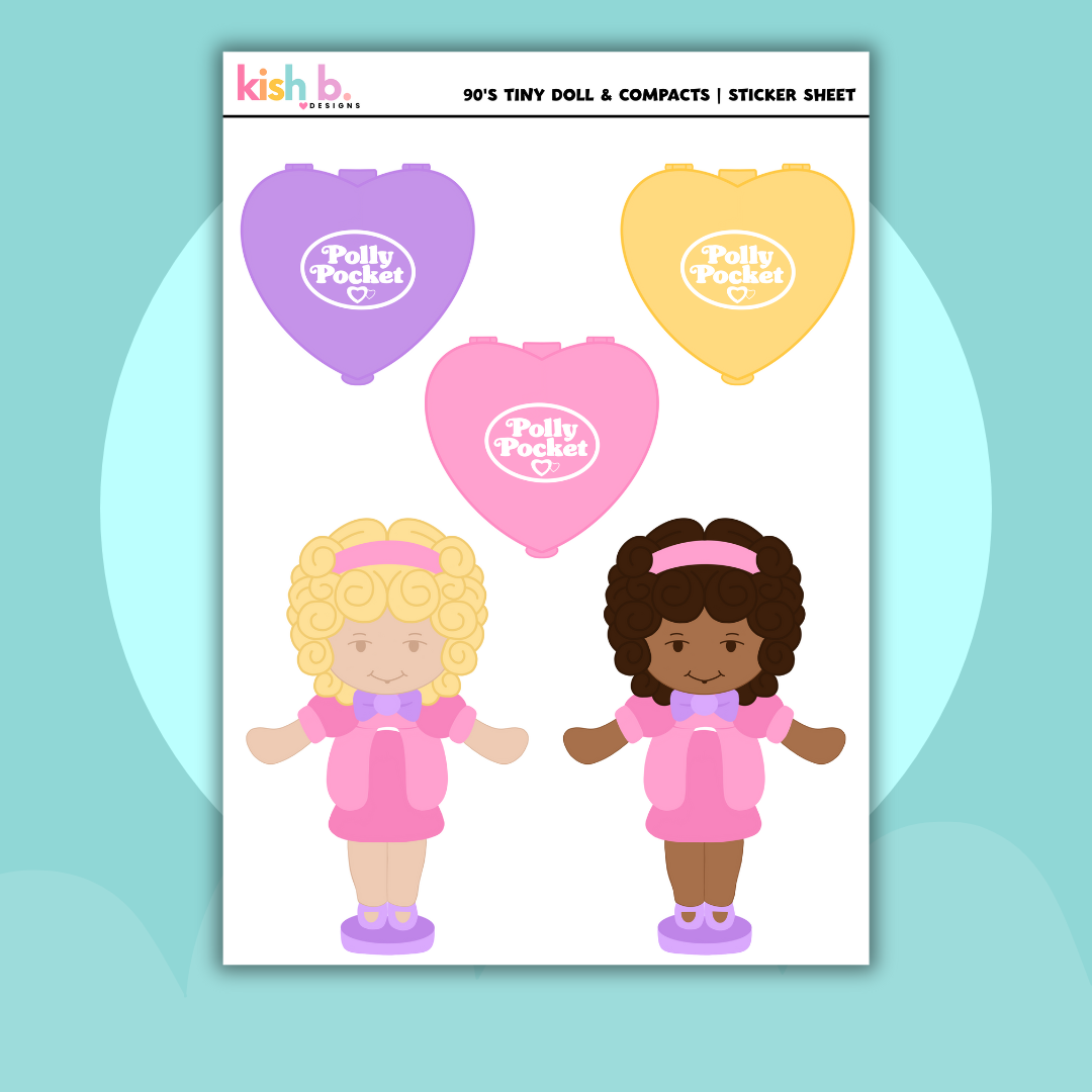 90's Tiny Dolls |Journal| Sticker Sheet – Simply Me, Kish